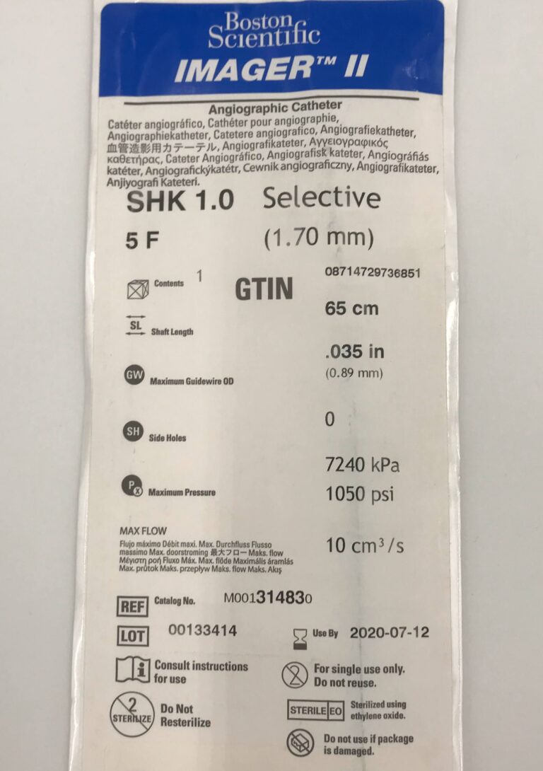 Boston Scientific 31483 Imager II Angiographic Catheter, SHK 1.0 ...