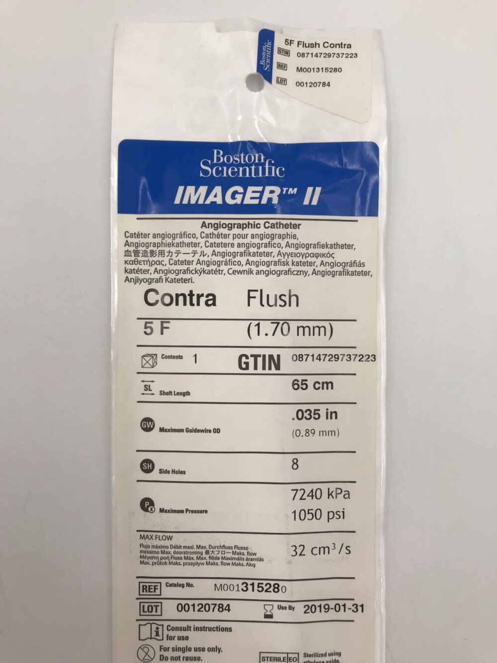 Boston Scientific 31528 Imager II Contra Flush Angiographic Catheter ...