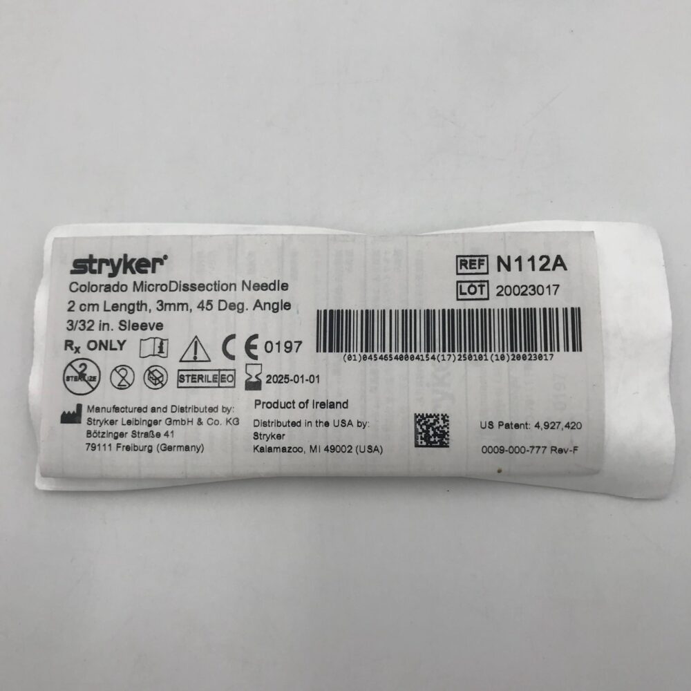 Stryker N112A Colorado MicroDissection Needle 2cm Length, 3mm, 45 Deg ...