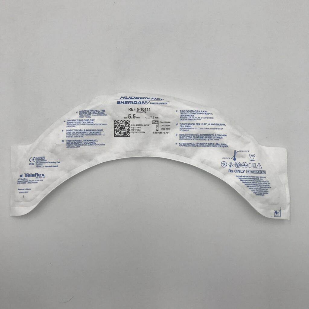 TELEFLEX 5-10411 Hudson RCI Uncuffed Tracheal Tube Murphy Eye, Oral ...