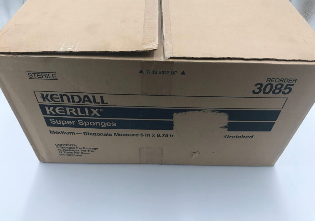 TYCO 3085 Kendall Kerlix Super Sponges Med. 6in x 6.75in Stretched ...