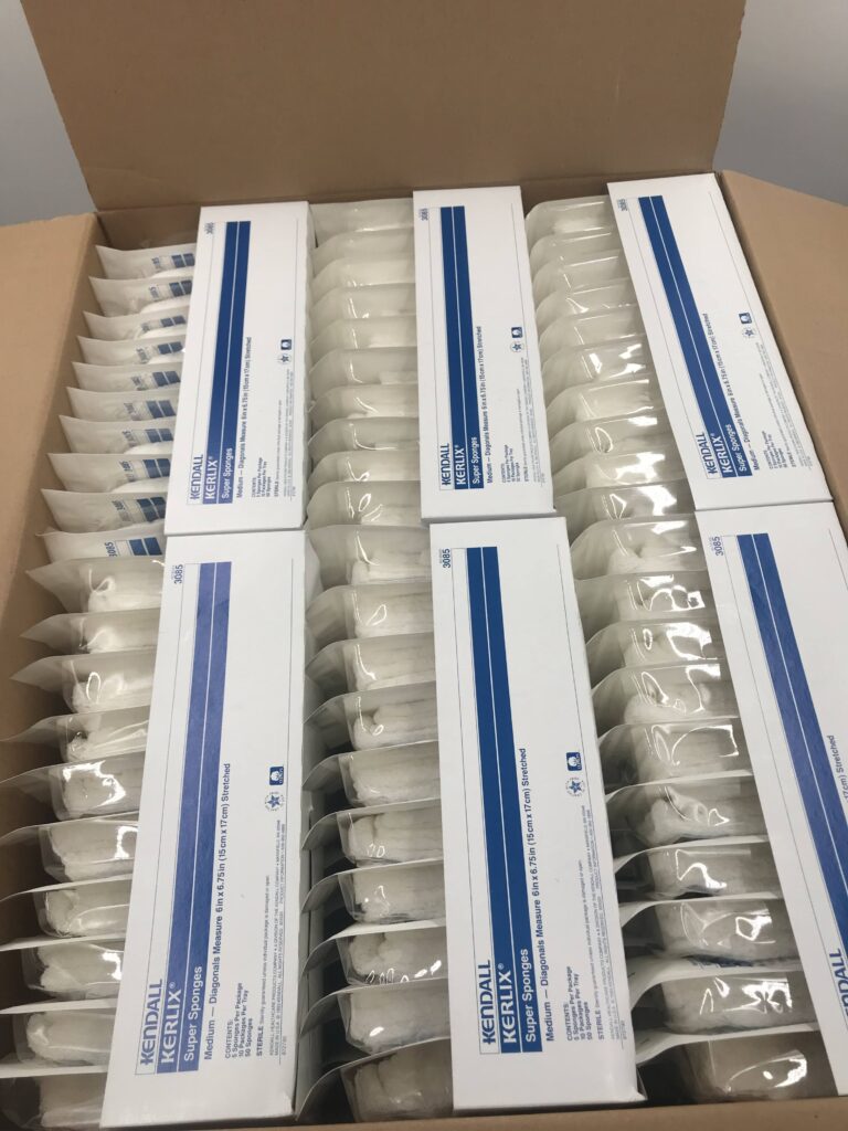 TYCO 3085 Kendall Kerlix Super Sponges Med. 6in x 6.75in Stretched ...