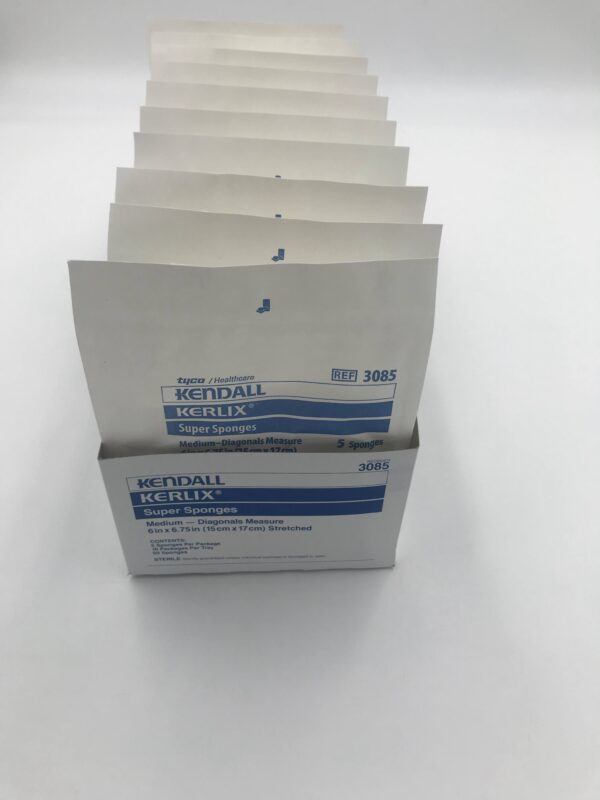 TYCO 3085 Kendall Kerlix Super Sponges Med. 6in x 6.75in Stretched ...