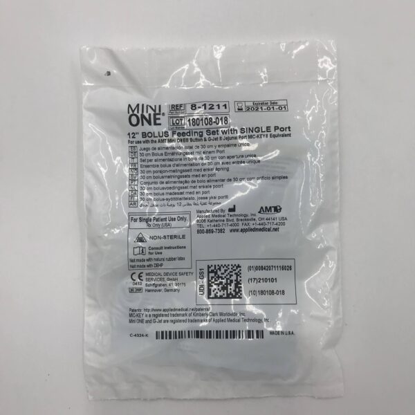 Applied Medical 8-1211 12" MINIONE BOLUS Feeding Set with Single Port ...