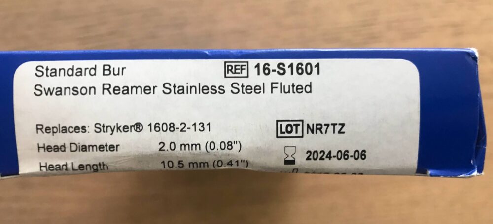 Brasseler 16-S1601 Standard Bur Swanson Reamer Stainless Steel Fluted ...