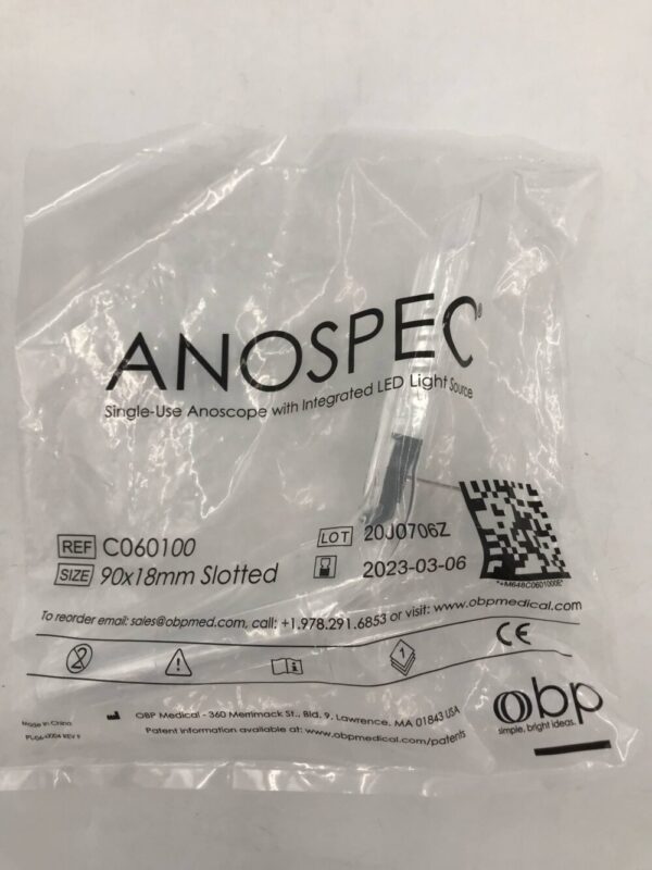 OBP Medical C060100 Anospec Single Use Anoscope w/ Integrated LED Light ...