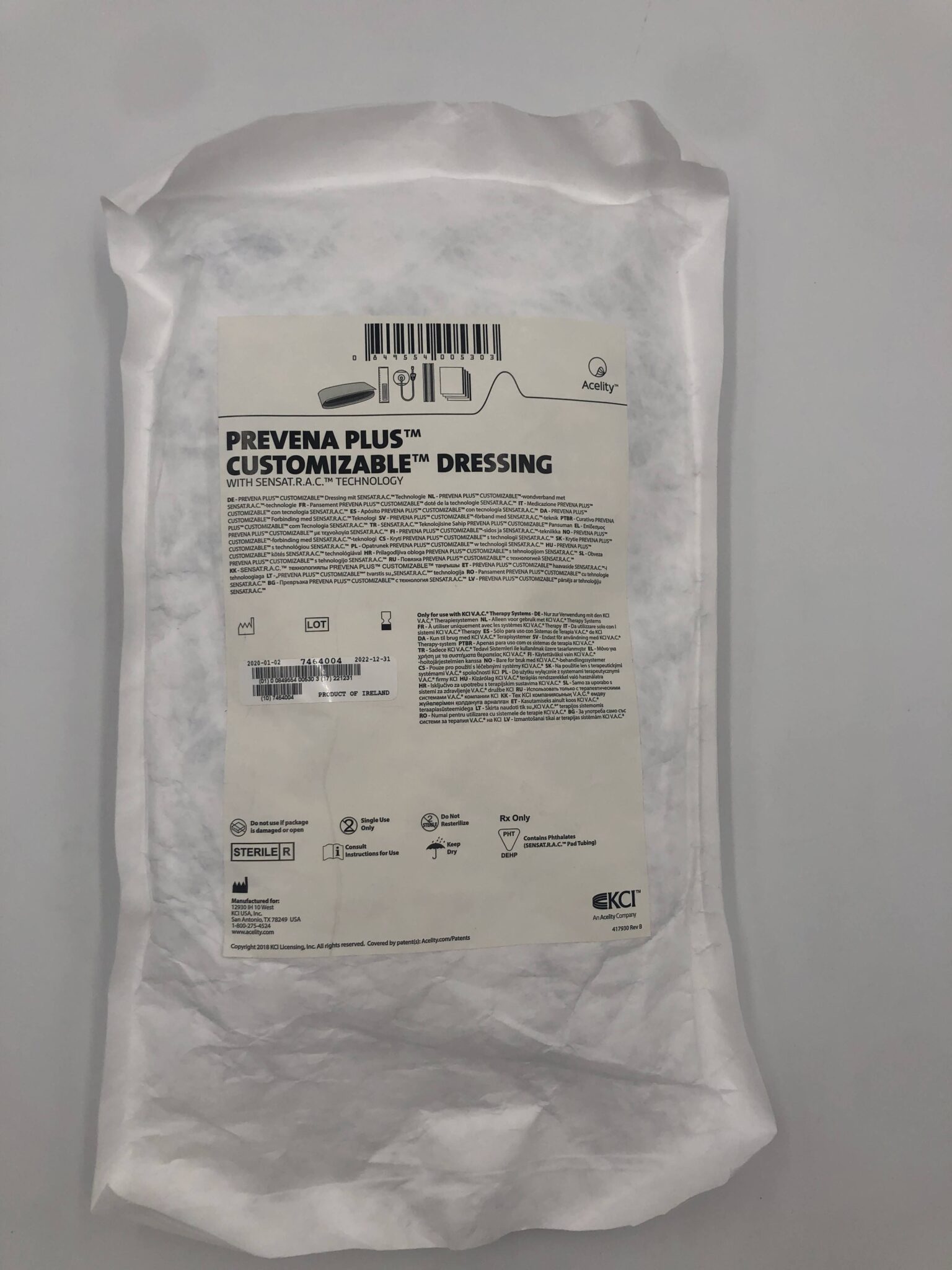 KCI 416649 Prevena Plus Customizable Dressing – GB TECH USA