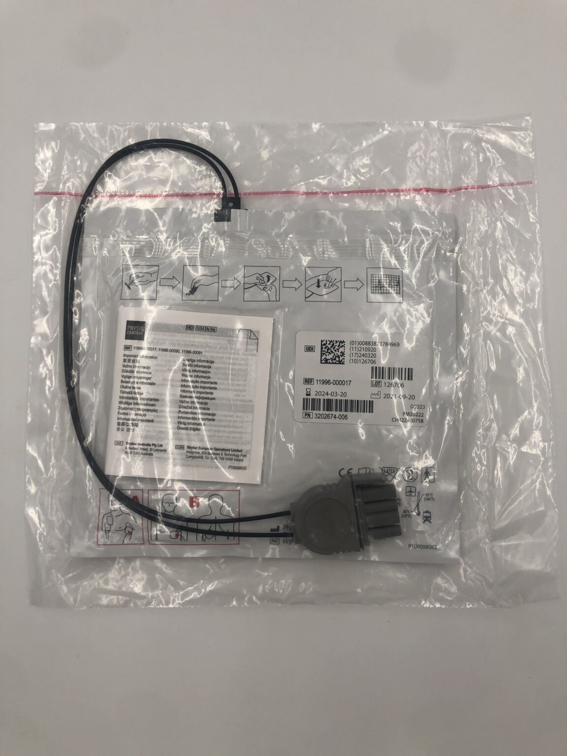 PHYSIO CONTROL 11996-000017 Quick-Combo Adult Pacing/Defibrillation/ECG ...