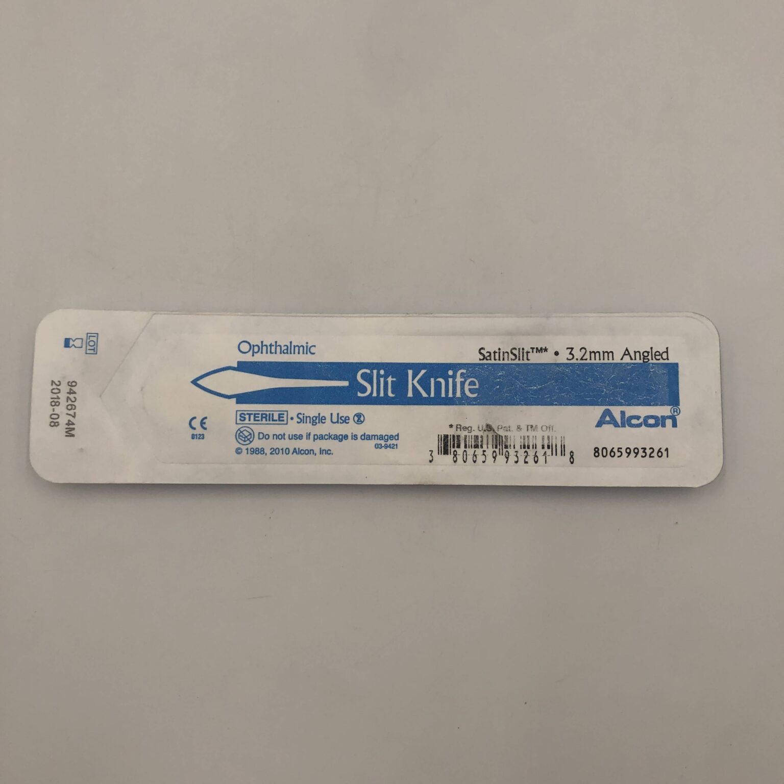ALCON 8065993261 Ophthalmic Satin Slit Knife 3.2mm Angled (X) - GB TECH USA
