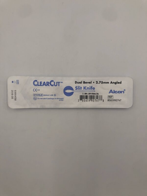 ALCON 8065992747 ClearCut Dual Bevel Slit Knife 2.75mm Angled (X) - GB ...