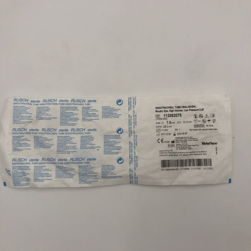 TELEFLEX 112082075 Endotracheal Tube Oral/Nasal, Murphy Eye, High Vol ...