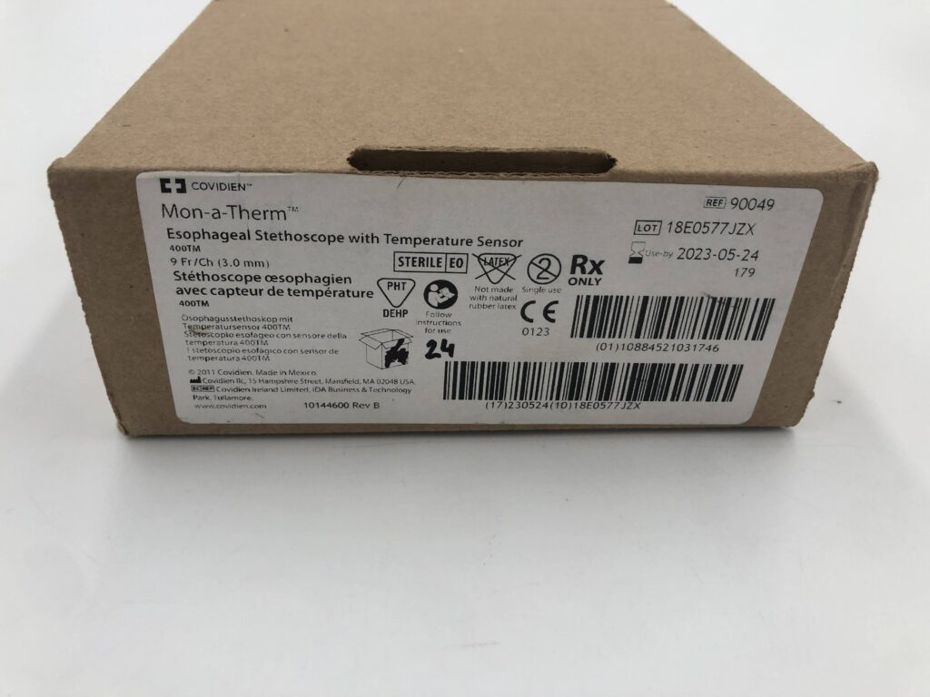 COVIDIEN 90049 Mon-a-Therm Esophageal Stethoscope w/ Temperature Sensor ...