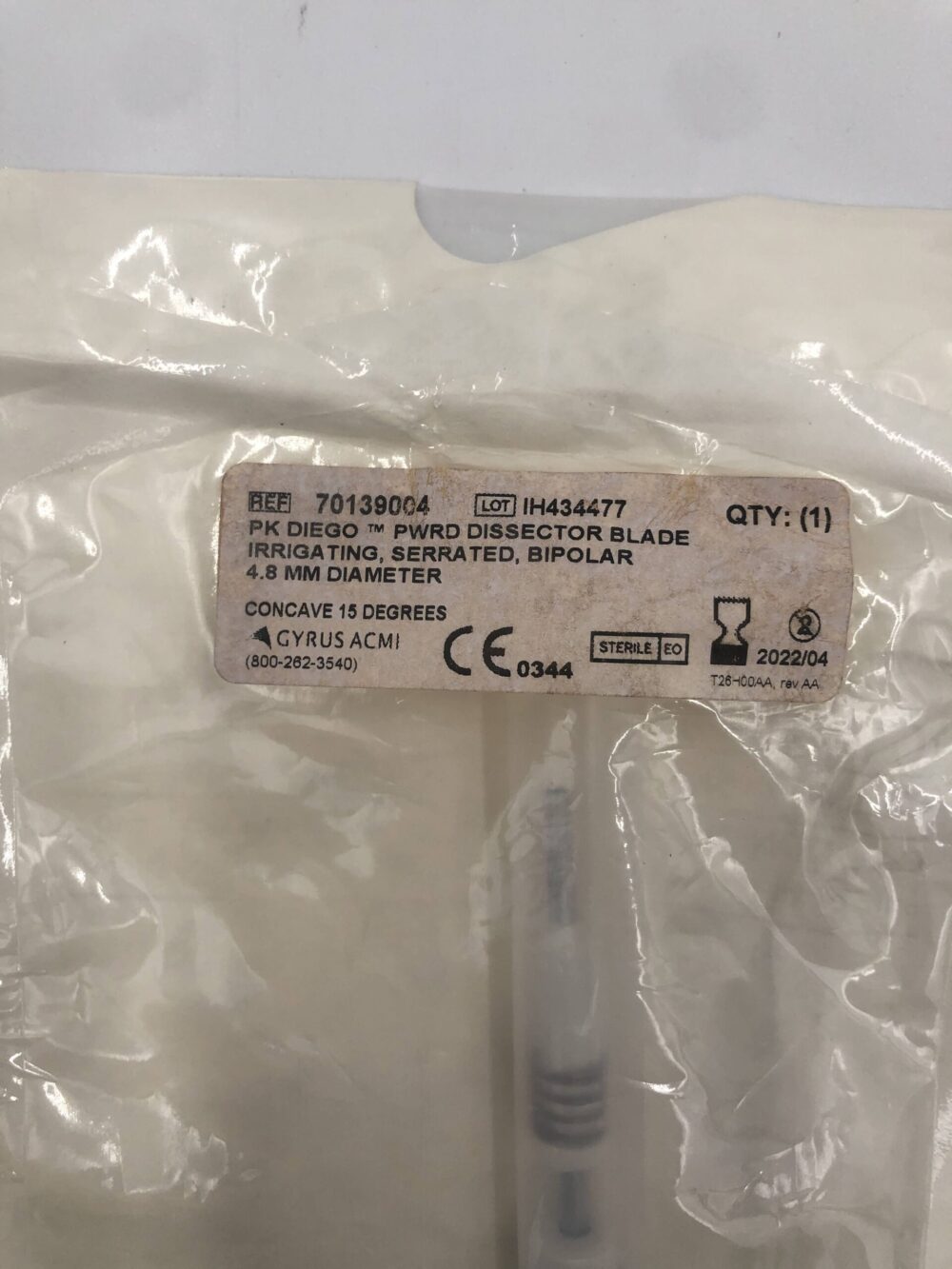 GYRUS 70139004 PK Diego PWRD Dissector Blade Irrigating Serrated ...