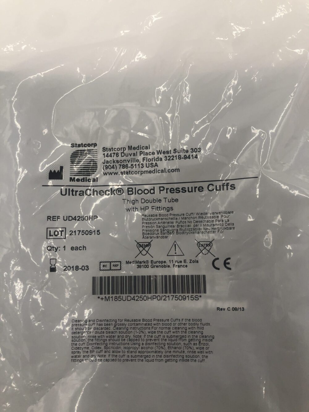 STATCORP UD4250HP UltraCheck Blood Pressure Cuffs (Reusable)Thigh ...