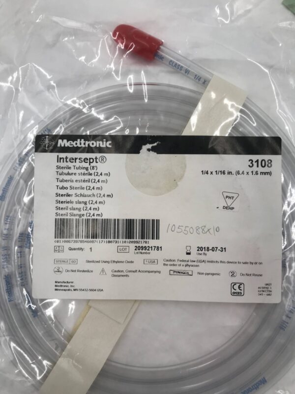 MEDTRONIC 3108 Intersept Sterile Tubing 8' (X) - GB TECH USA