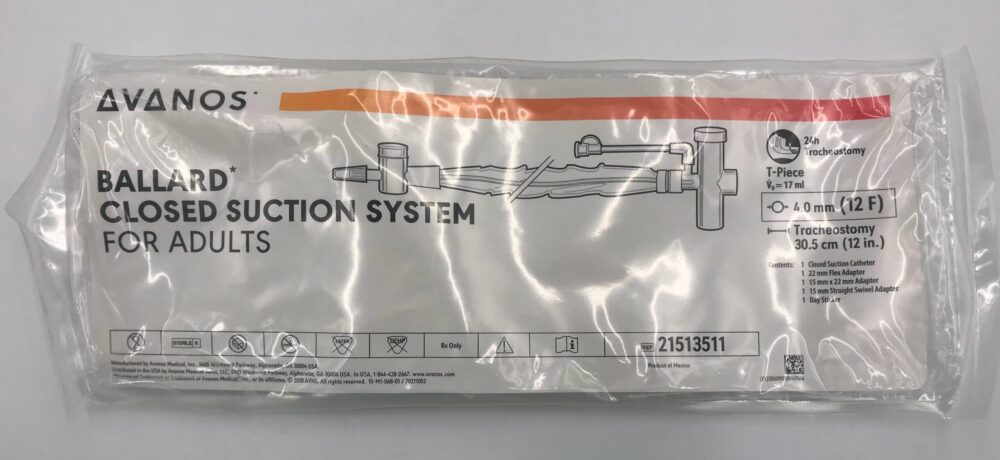Avanos 21513511 Ballard Closed Suction System Adult, 24H Tracheostomy ...