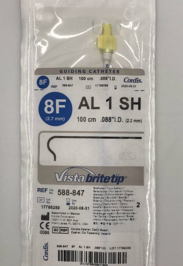 Cordis 588-847 Vista Brite tip Guiding Catheter 8F (x) – GB TECH USA
