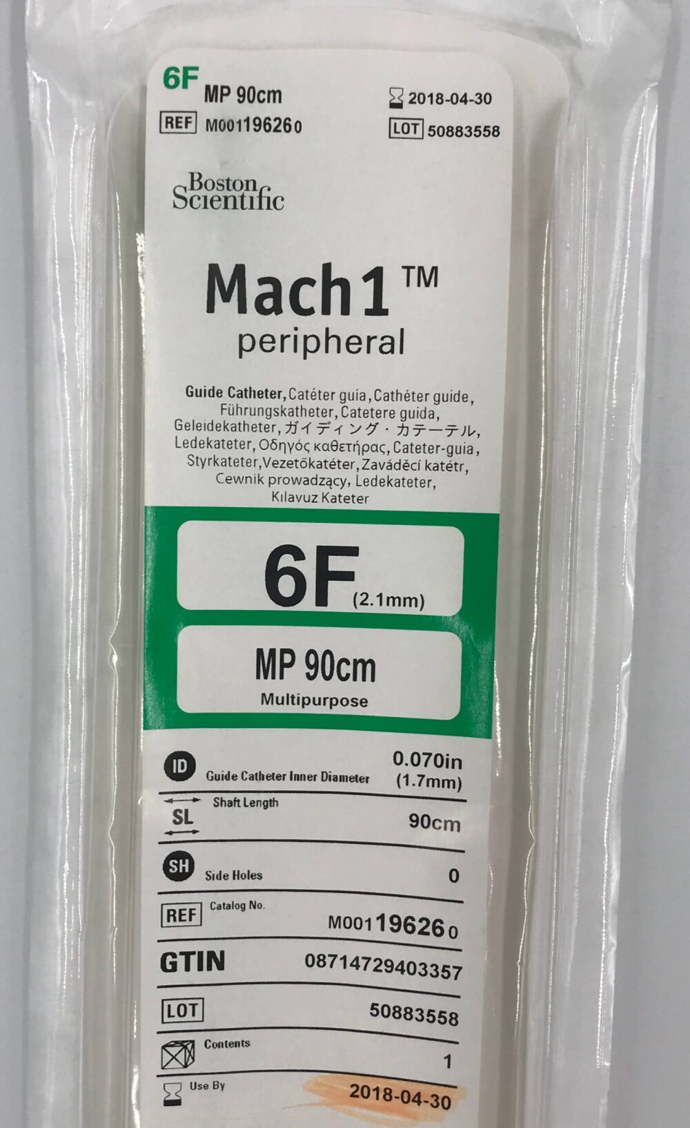 Boston Scientific 19626 Mach1 Peripheral MP 90cm Multipurpose Guide ...