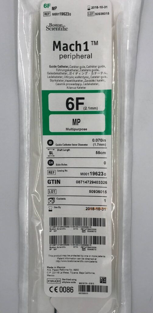 Boston Scientific 19623 Mach1 Peripheral MP Multipurpose Guide Catheter ...