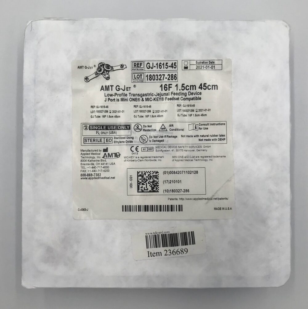 Applied Medical GJ-1615-45 AMT G-Jet Low Profile Transgastric-Jejunal ...
