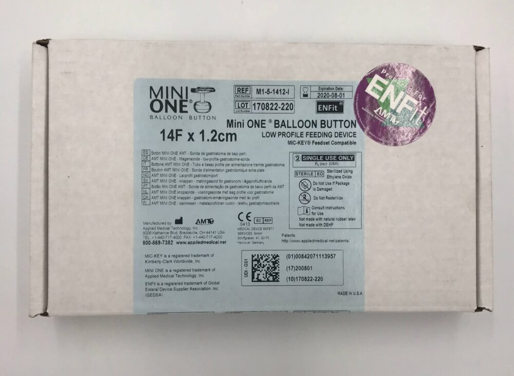 Applied Medical M1-5-1412-I Mini One Balloon Button Low Profile Feeding ...