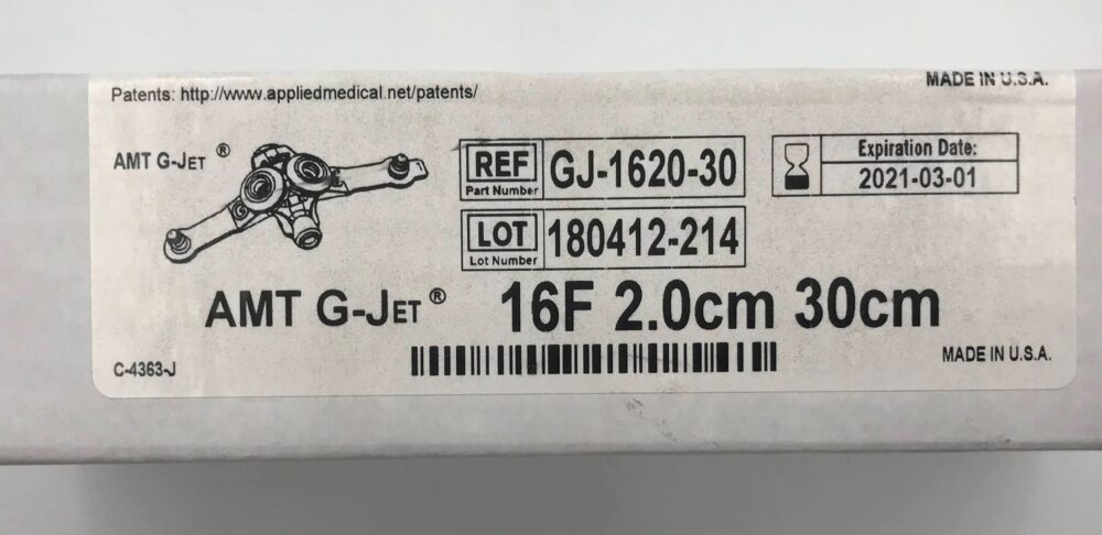 Applied Medical GJ-1620-30 AMT G-Jet Low-Profile Transgastric-Jejunal ...