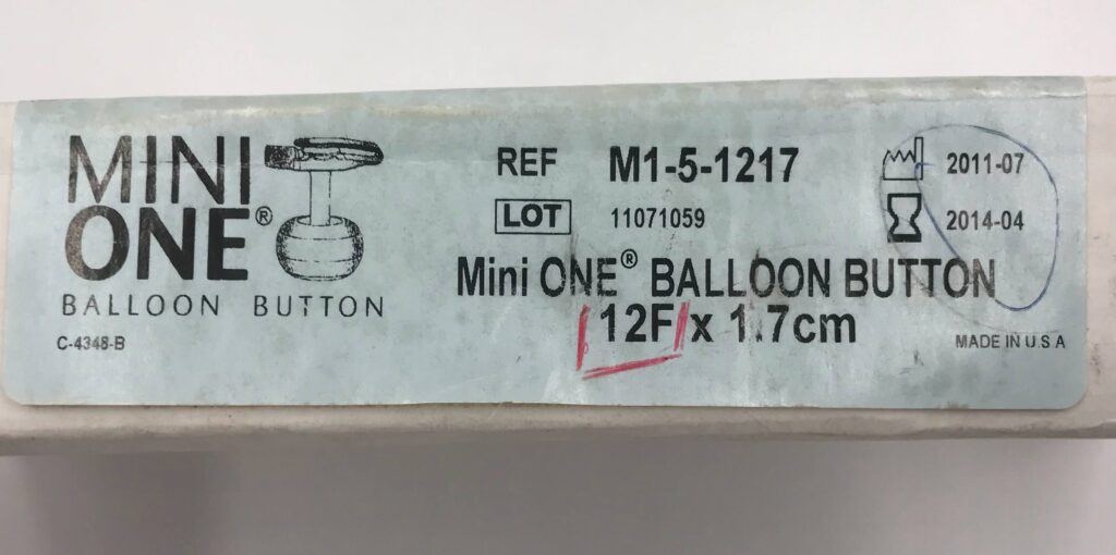 Applied Medical M1-5-1217 Mini One Balloon Button Low Profile Feeding ...