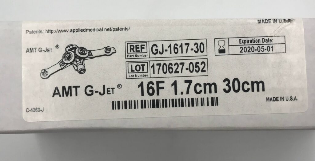 Applied Medical GJ-1617-30 AMT G-Jet Low Profile Transgastric-Jejunal ...