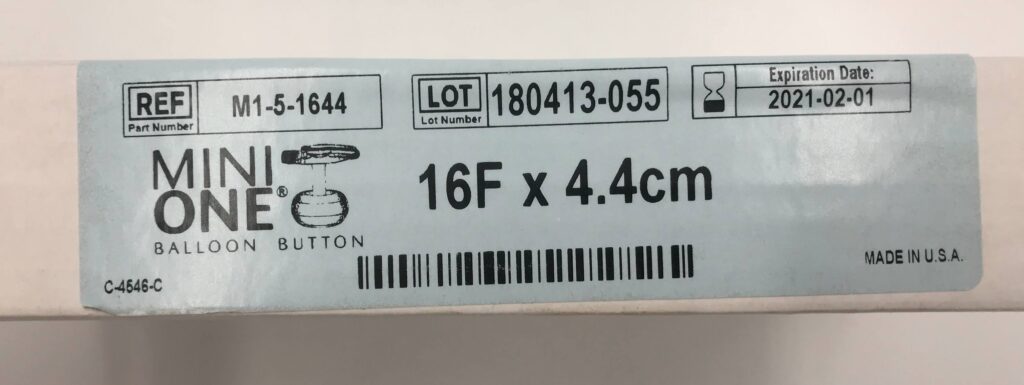 Applied Medical M1-5-1644 Mini One Balloon Button Low Profile Feeding ...