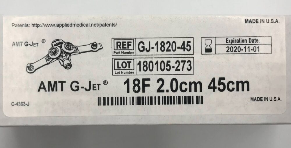 Applied Medical GJ-1820-45 AMT G-Jet Low Profile Transgastric-Jejunal ...