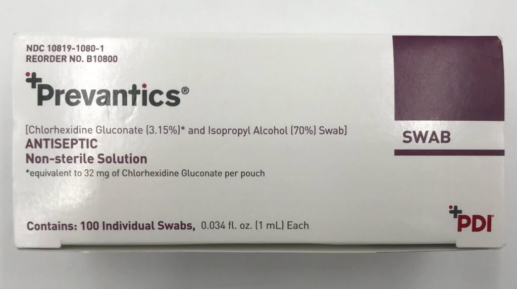 PDI B10800 Prevantics Antiseptic Non-Sterile Swab 0.034 fl. oz. (1 mL ...