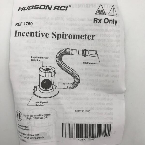 TeleFlex 1750 Hudson RCI Incentive Spirometer - GB TECH USA