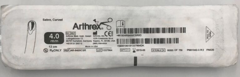 Arthrex AR-8400CSR Sabre, Curved 4mm 13cm (x) - GB TECH USA