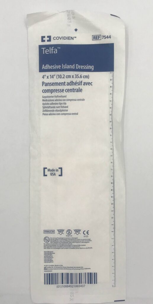 Covidien 7544 Telfa Adhesive Island Dressing, 4inx14in (x) - GB TECH USA
