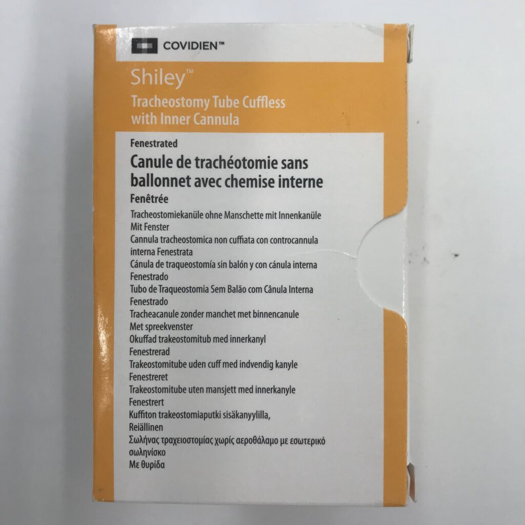 COVIDIEN 4CFN Shiley Tracheostomy Tube Cuffless With Inner Cannula ...