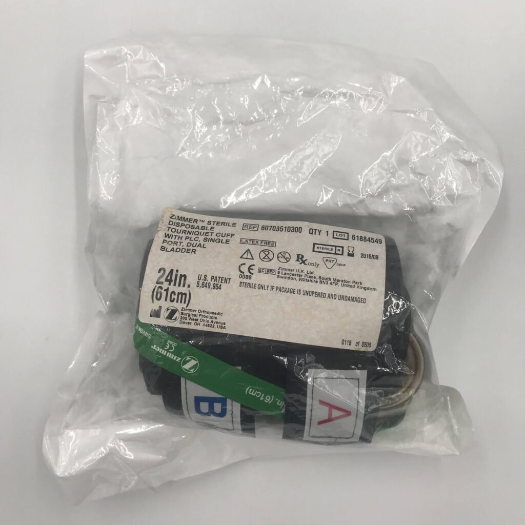 ZIMMER 60708510300 Disposable Tourniquet Cuff w/ PLC, Single Port, Dual ...