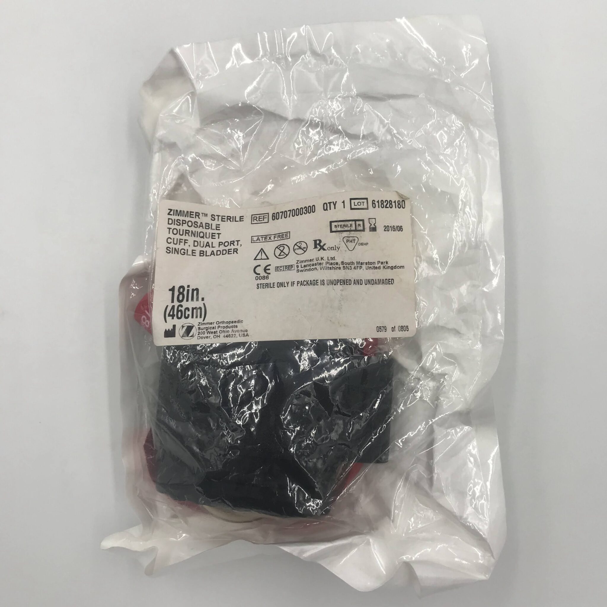Zimmer 60707000300 Sterile Disposable Tourniquet Cuff, Dual Port ...