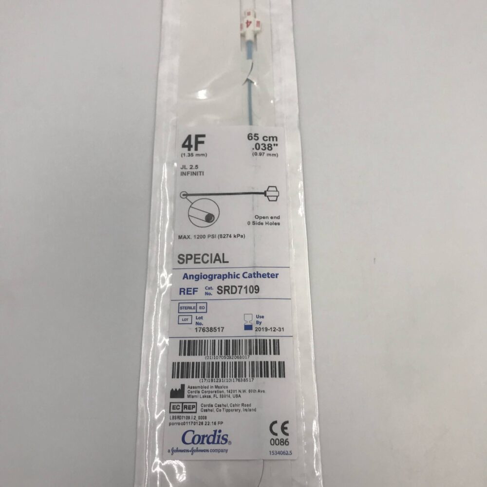 Cordis SRD7109 JL 2.5 Infiniti 4F (1.35mm) Special Angiographic ...