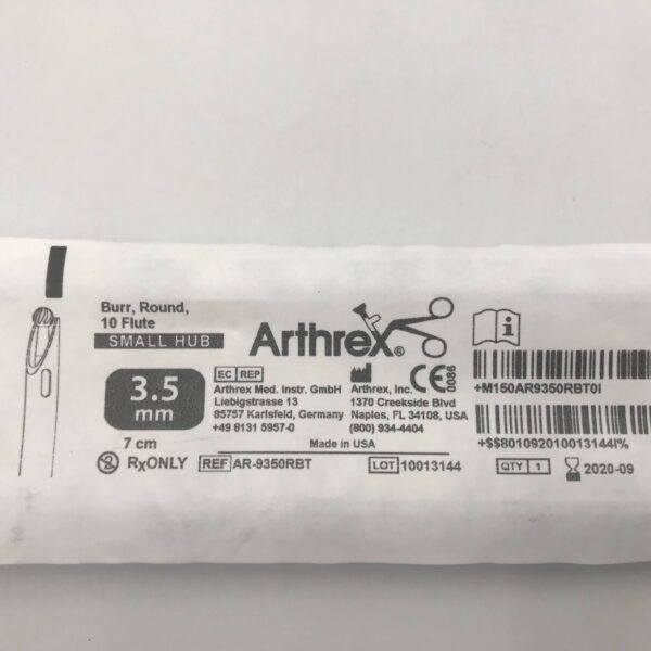 Arthrex AR-9350RBT Small Hub Burr, Round, 10 Flute 3.5mm (X) - GB TECH USA