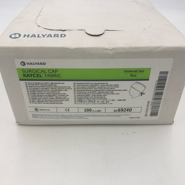 HALYARD 69240 Surgical Cap Kaycel Fabric, Universal Size, Blue (100/Box ...