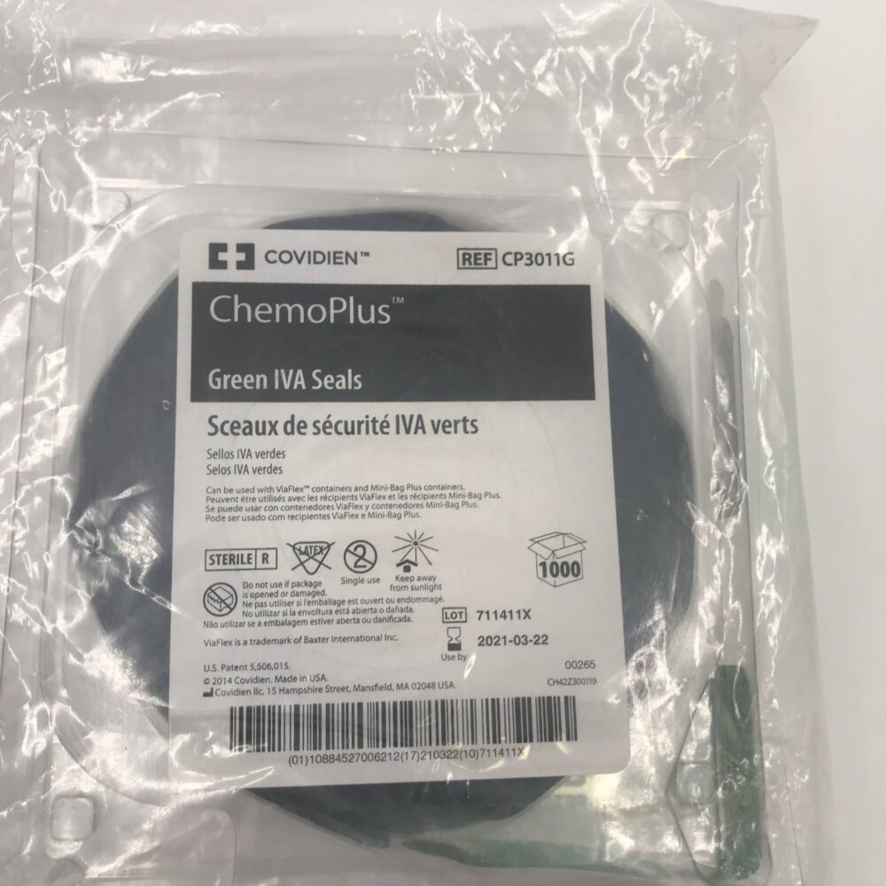 Covidien CP3011G ChemoPlus Green IVA Seals (PKG/1000) (X) - GB TECH USA