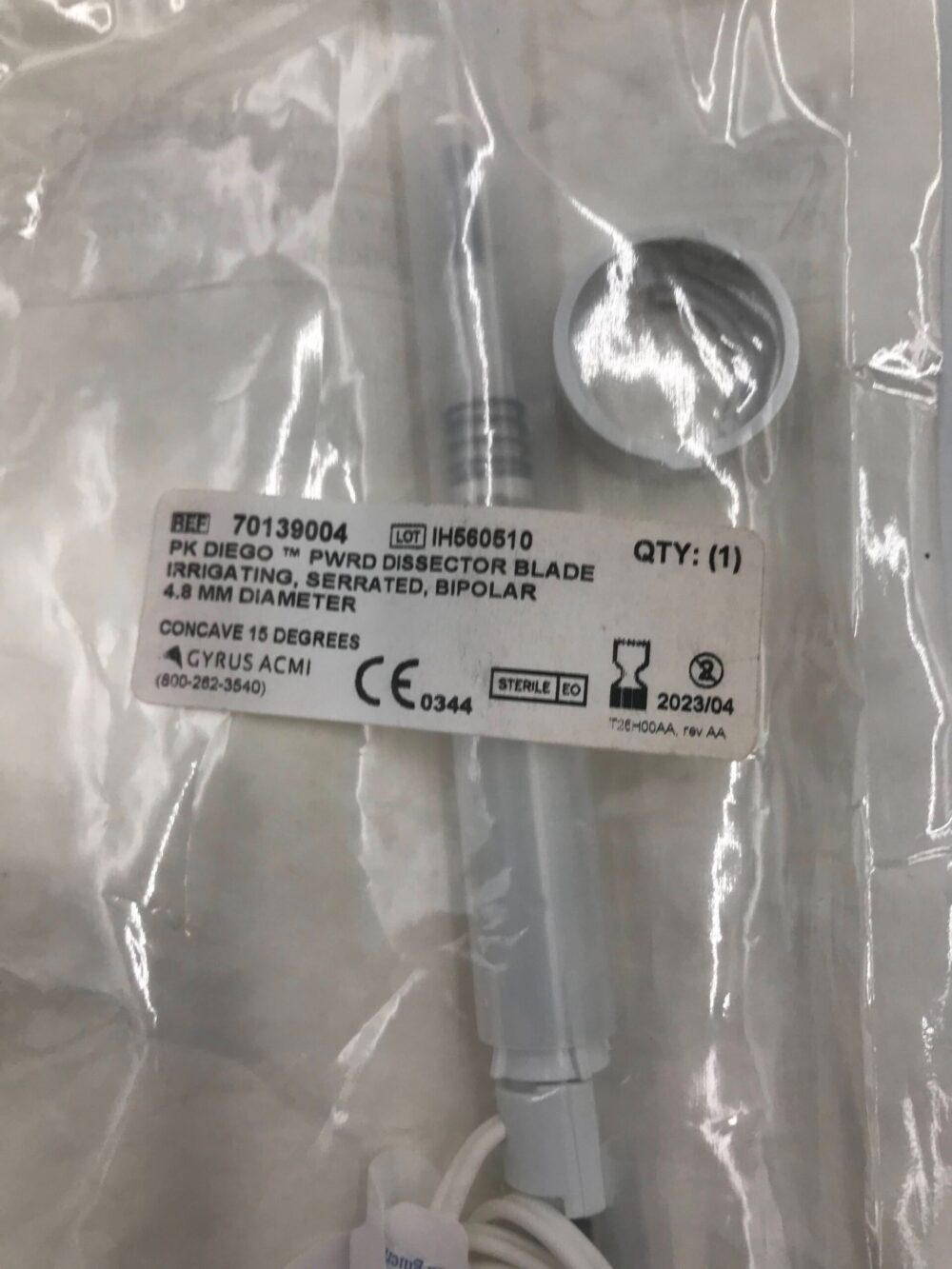 GYRUS 70139004 PK Diego PWRD Dissector Blade Irrigating, Serrated ...