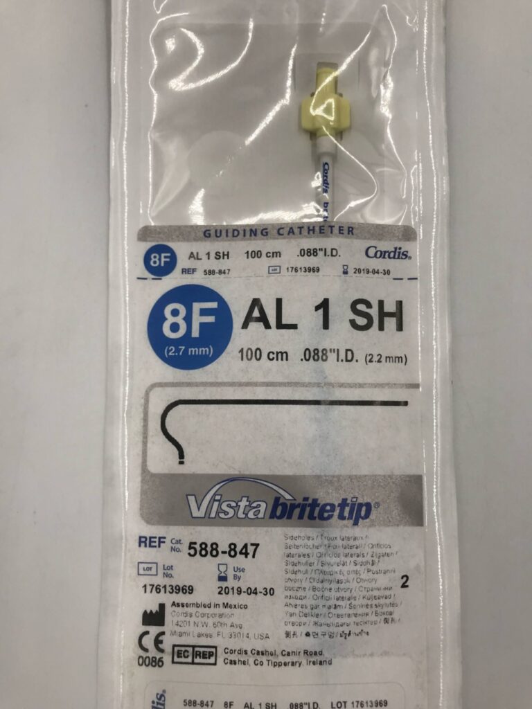 Cordis 588-847 Vista Brite tip Guiding Catheter AL 1 SH 8F (x) - GB ...
