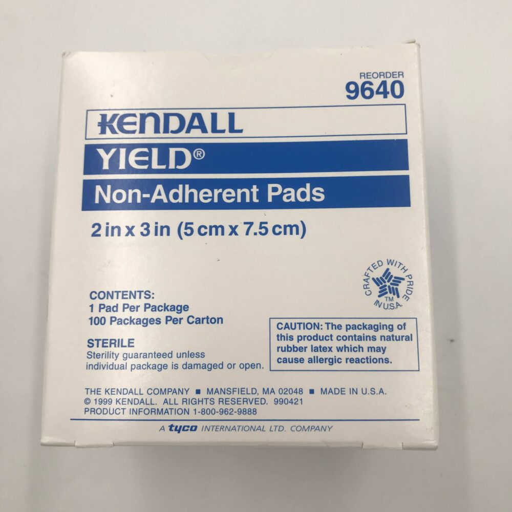Tyco 9640 Kendall Non-Adherent Pads 2in x 3in (5cm x 7.5cm) (Box/100 ...