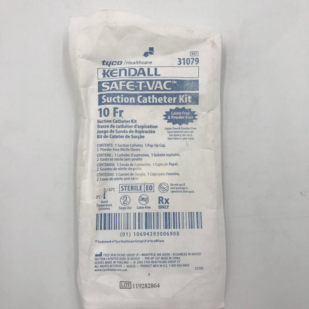 Tyco 31079 Kendall Safe-T-Vac Suction Catheter Kit 10Fr - GB TECH USA