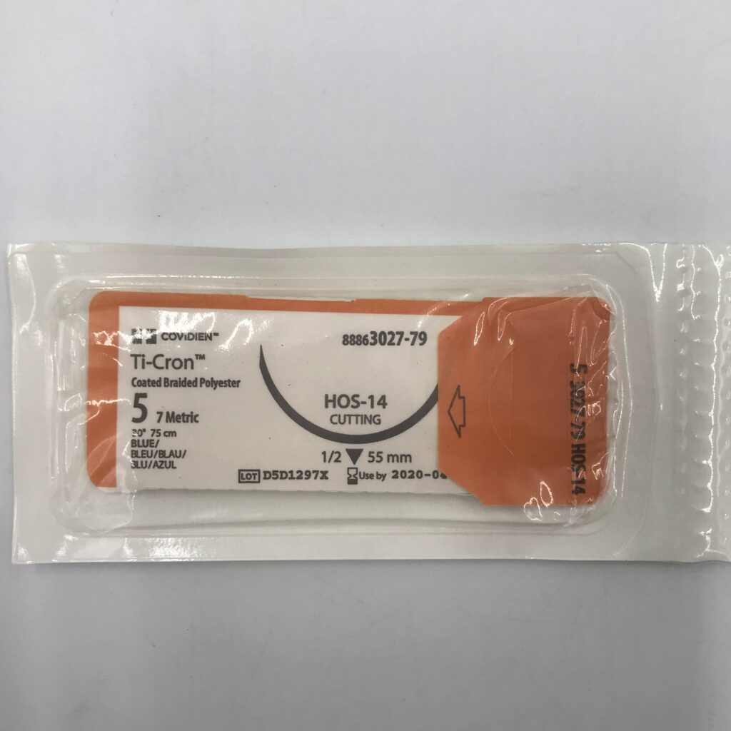Covidien 3027-79 Ti-Cron Coated Braided polyester 5, 7 Metric 30" HOS ...