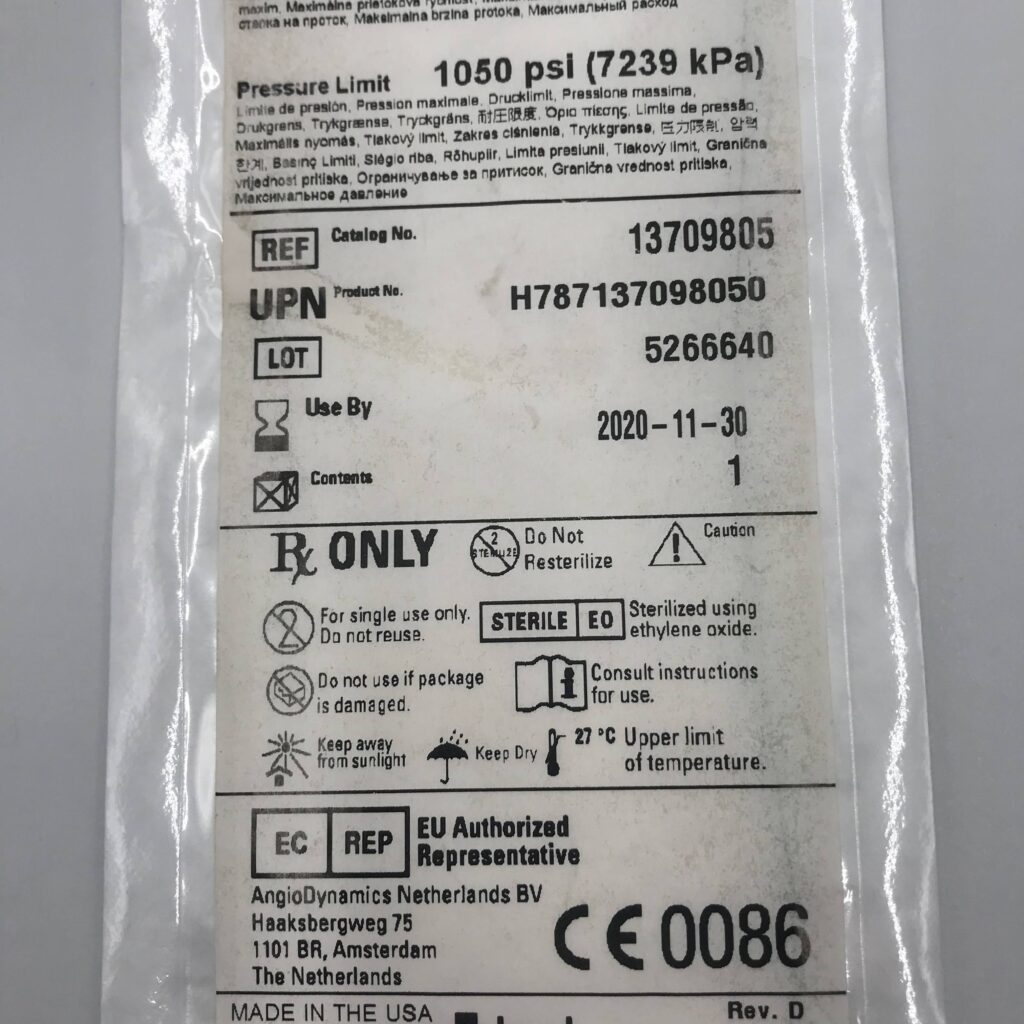 AngioDynamics 13709805 Accu-Vu Angiographic Catheter Pigtail 4F (X ...