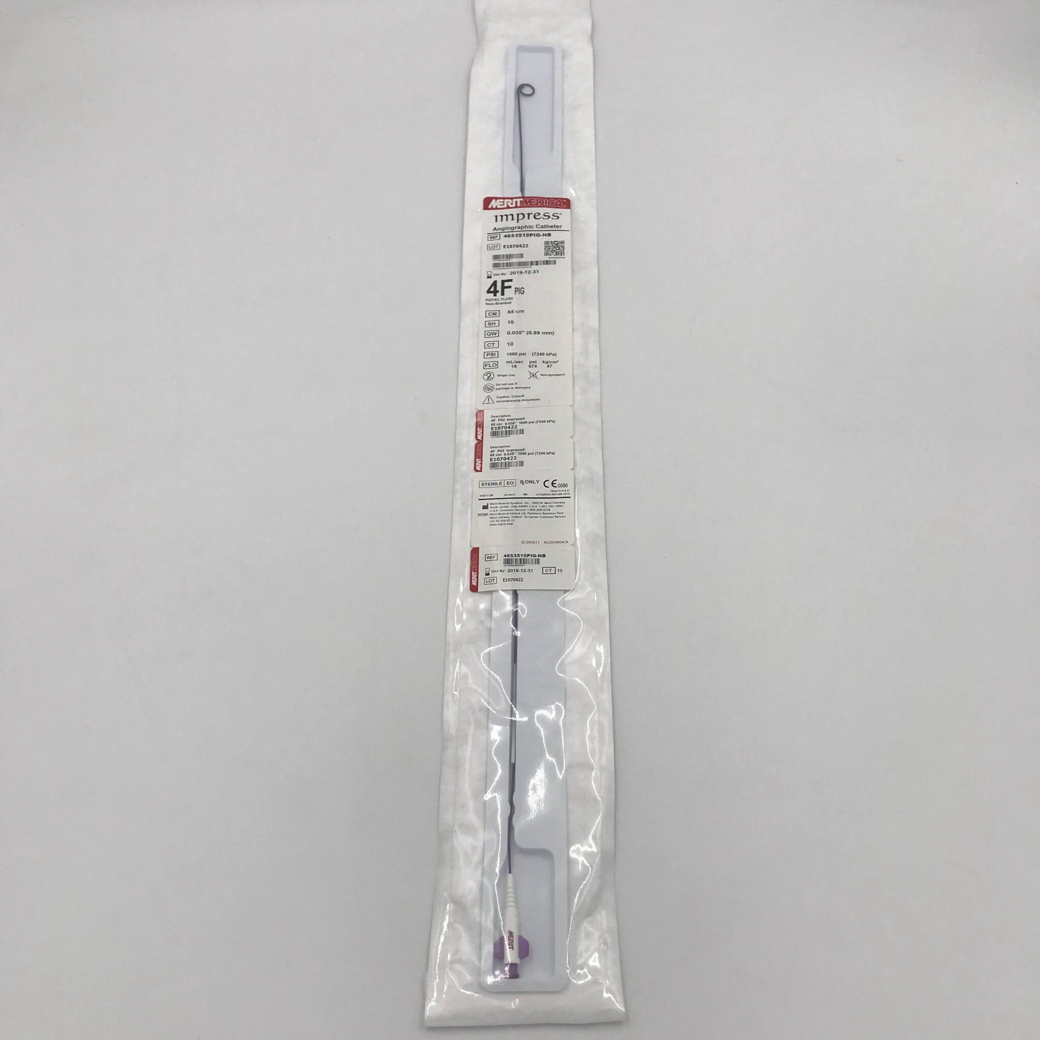 AngioDynamics 13709805 Accu-Vu Angiographic Catheter Pigtail 4F (X ...