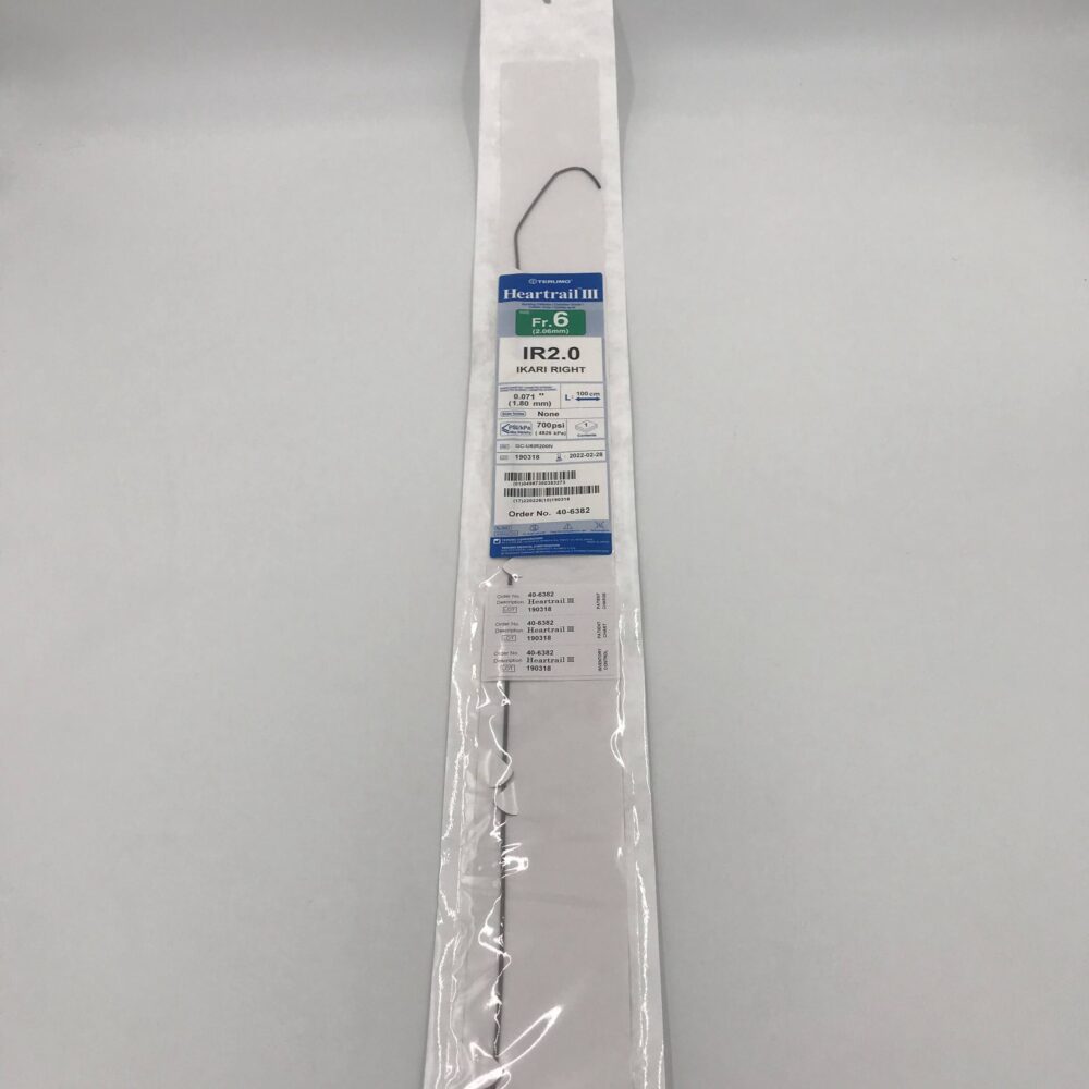 Terumo 40-6382 Heartrail III Guiding Catheter Fr.6 100cm IR2.0 Ikari ...