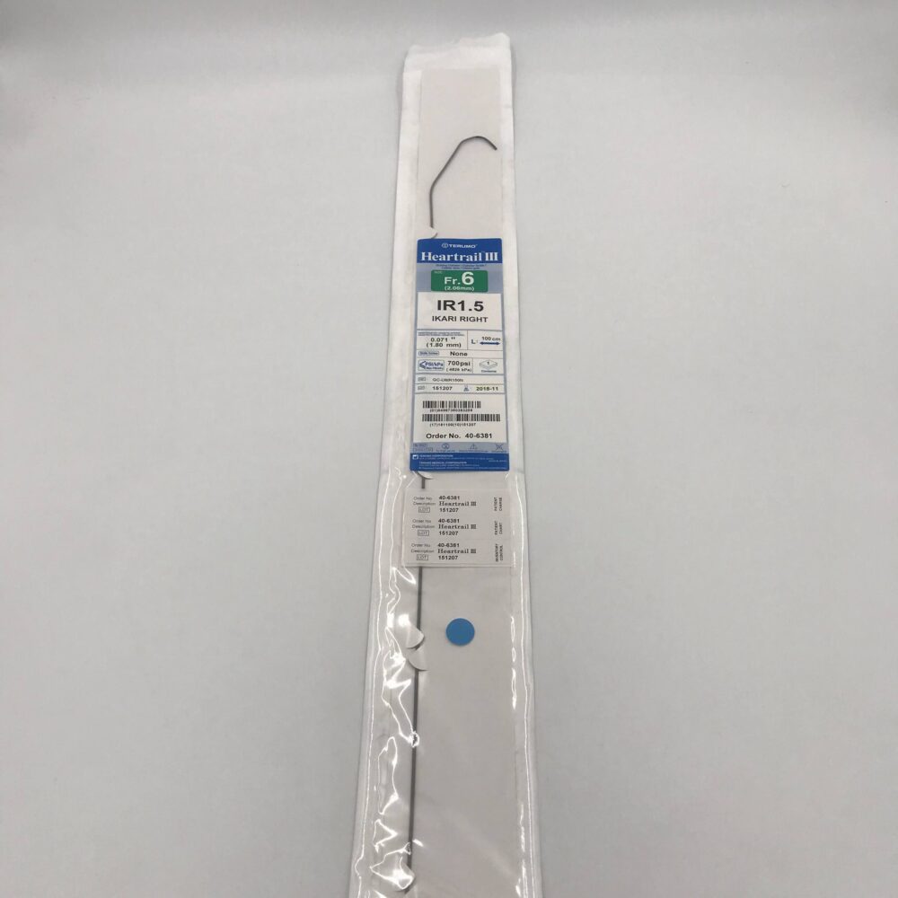 Terumo 40 6381 Heartrail Iii Guiding Catheter Fr 6 100cm Ir1 5 Ikari